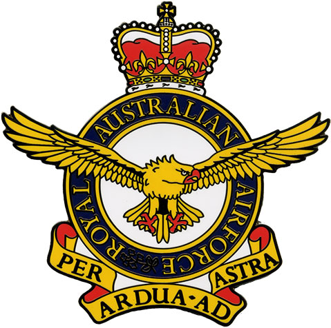 Metal RAAF Crests
